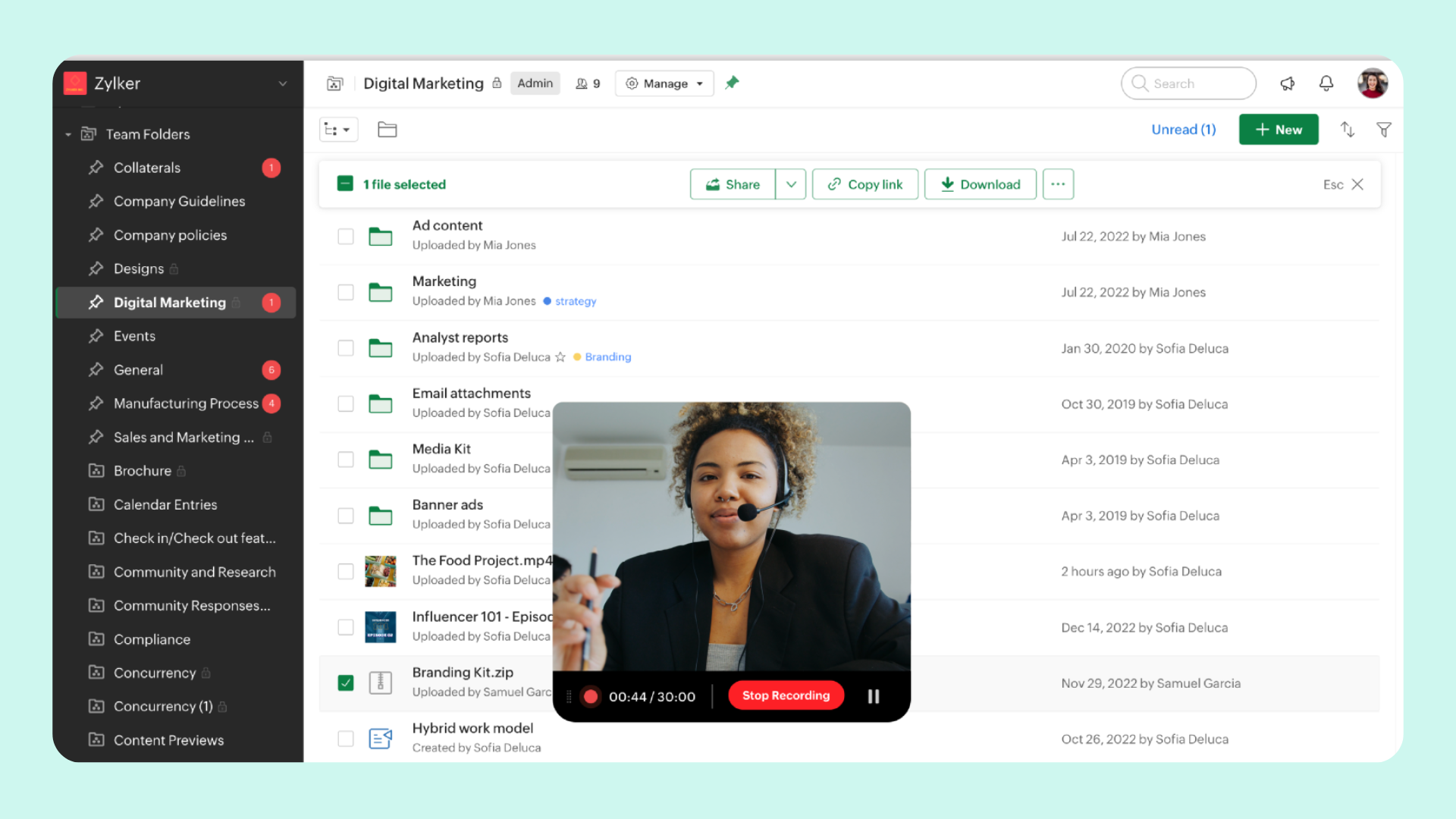 Zoho Workdrive 40 Release 2023